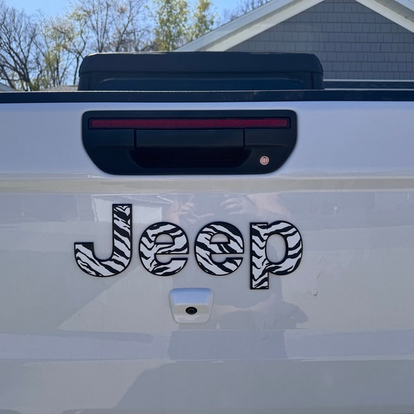 Animal Print Jeep Emblem Sticker Decal, Wrangler JK, TJ, JL, Gladiator ...