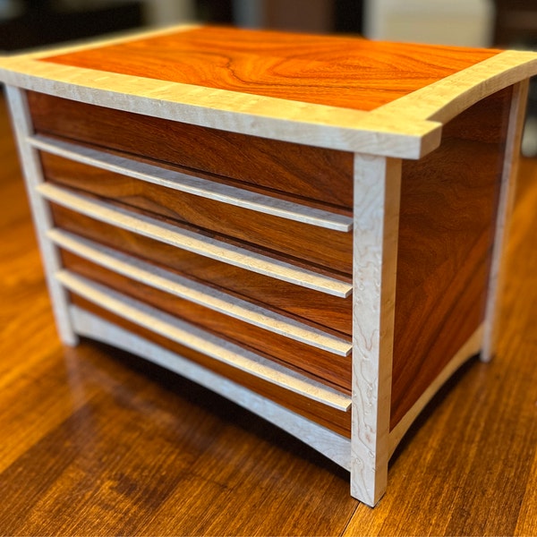 6-drawer Custom Shaker Style Jewelry Box With Necklace Hooks, Jewelry ...