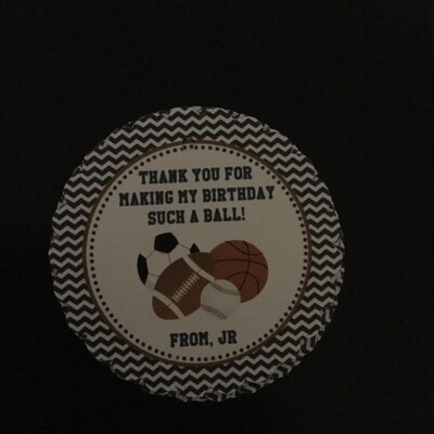 Sports Themed Party Favor Tags Football Birthday Ball - Etsy