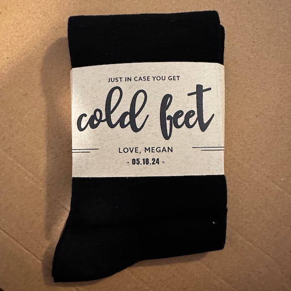 Groom Socks Gift From Bride on Wedding Day, No Cold Feet Socks With ...