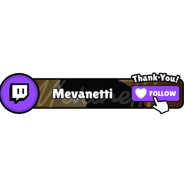 Custom Animated Twitch Follow Button Overlay With Integrated Special ...