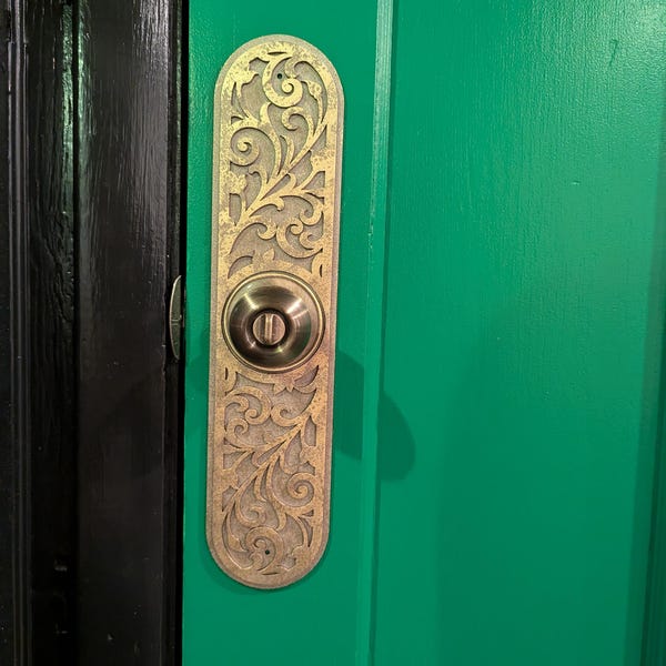 ART DECO | Decorative Door Knob Backplate, Interior Door Plate, Vintage ...