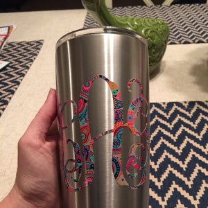 Paisley Monogram Decal, Car Decal, Vinyl Decal, Tumbler Decal, Laptop ...