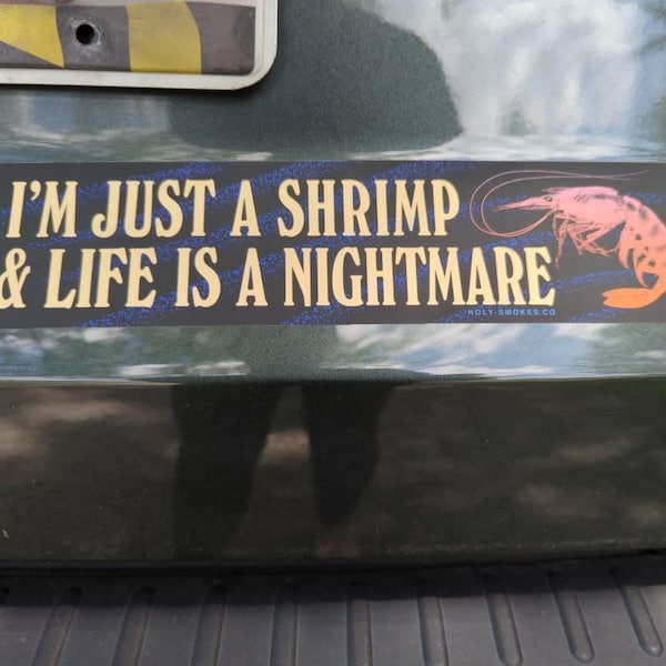 Just A Shrimp Bumper Sticker - Etsy