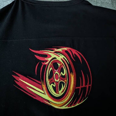 Flaming Wheel Machine Embroidery Design, Embroidery Designs ...