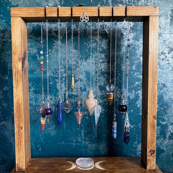Handmade Pendulum Stand / Holder for 14 Pendulums With Incense Burner ...