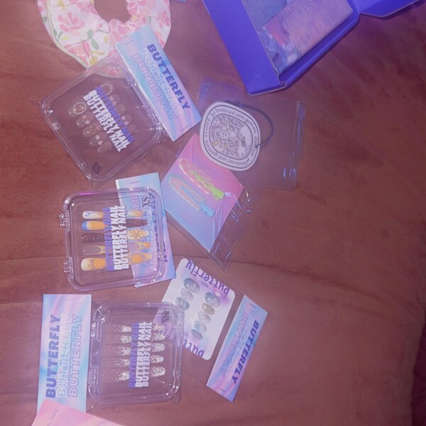 Blind Nail Box, Two/three Sets of Press-on Nails, Mystery Box, Gothic ...