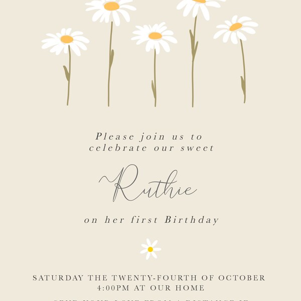 Daisy Welcome Sign Editable Template | Welcome Sign, Daisy, Baby Shower ...