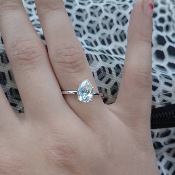 14K Gold Dutch Marquise Three Stone Ring, 2.4CT Dutch Marquise Cut ...