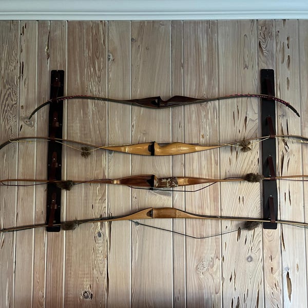 4-bow Leather Traditional Archery Bow Rack / Bow Holder - Etsy