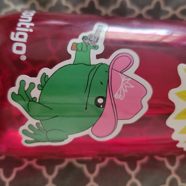 Cowboy Frog Sticker | Vinyl Sticker | Weatherproof and Scratch ...