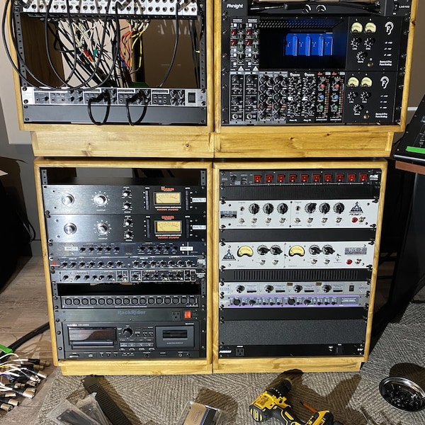 Nice-racks 4-space Studio Rack, Choose Your Depth, Choose Your Stain ...