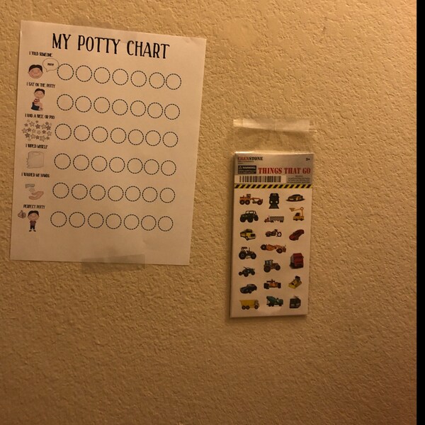 Boys, Potty Training, Reward Chart, Instant Download, Printables, Potty ...