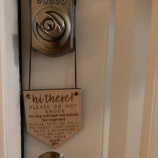 Please Do Not Knock or Ring Doorbell, Door Sign, Do Not Disturb Sign ...