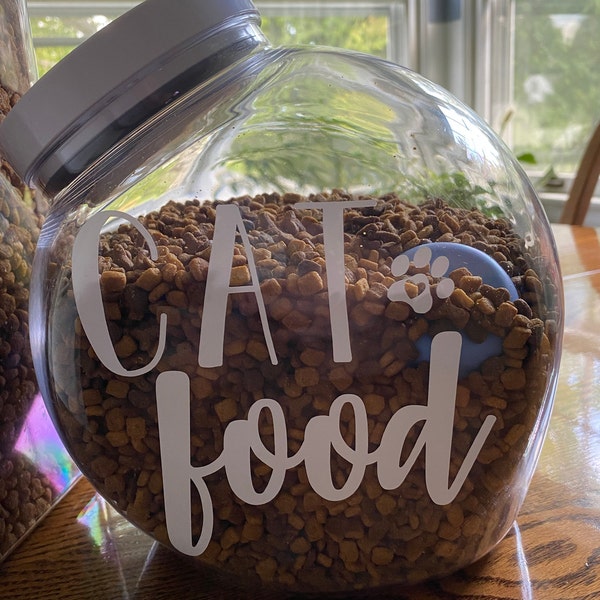 Dog or Cat Food Container Decal | Label Only - Etsy