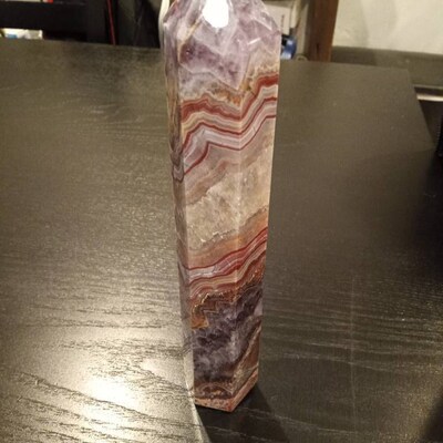 Biotite, Black Mica Moon With Custom Gold Stand, Crystal Moon Carvings ...