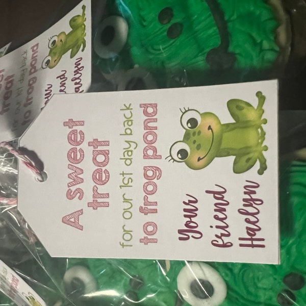 Frog Birthday Tag, Frog Party Tag, Frog Party Favor Tag, Frog Birthday ...
