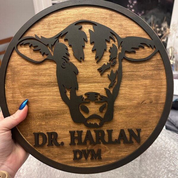 Livestock Veterinarian Office Sign, DVM Office, Large Animal ...