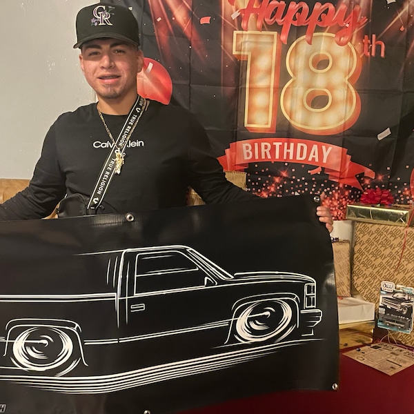 88-98 Chevy Truck Banner Chevrolet GMC OBS C1500 1988 1989 1990 1991 ...