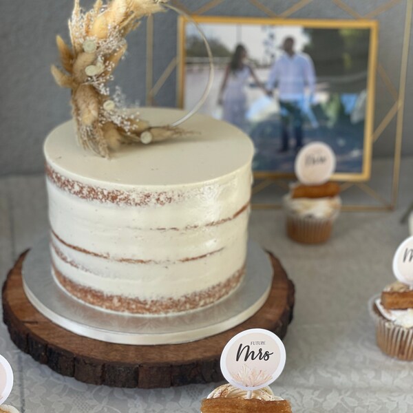 Hoop Dried Flowers Cake Topper - Floral Cake Topper - Wedding ...