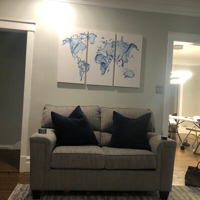 World Map Print Extra Large Wall Art World Map Wall Decor Map of the ...