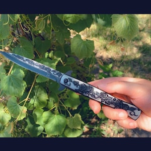 9 Pink Cross Cute Knife Spring Assisted Open Folding Knife. - Etsy