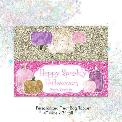 Pastel Glam Pumpkin Clip Art Sparkling Glitter Pumpkins in PNG Format ...