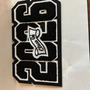3 Chenille Varsity Letterman class Of Number - Etsy