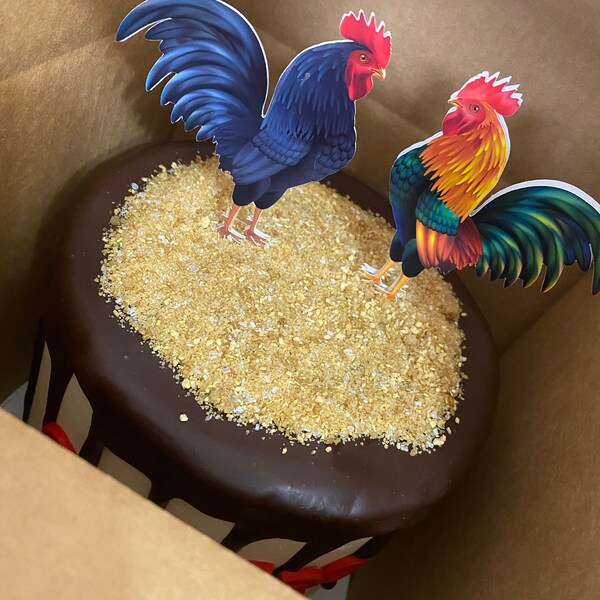 Rooster Cake Topper | Farm Cake Topper | Rooster Birthday Decor ...
