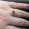 Oval Lavender Amethyst Engagement Ring Set Rose Gold Promise Ring Leaf ...