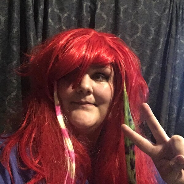 Leopard Cheetah Hot Neon Pink Y2K Scene Queen Kid Emo Punk Rave Clip in ...