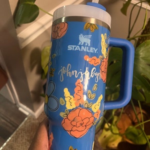 Neutral Floral Painted Stanley 30oz Tumbler - Etsy
