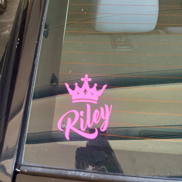 King Crown - Custom Name Decal - Di Cut Decal - Home/laptop/computer ...