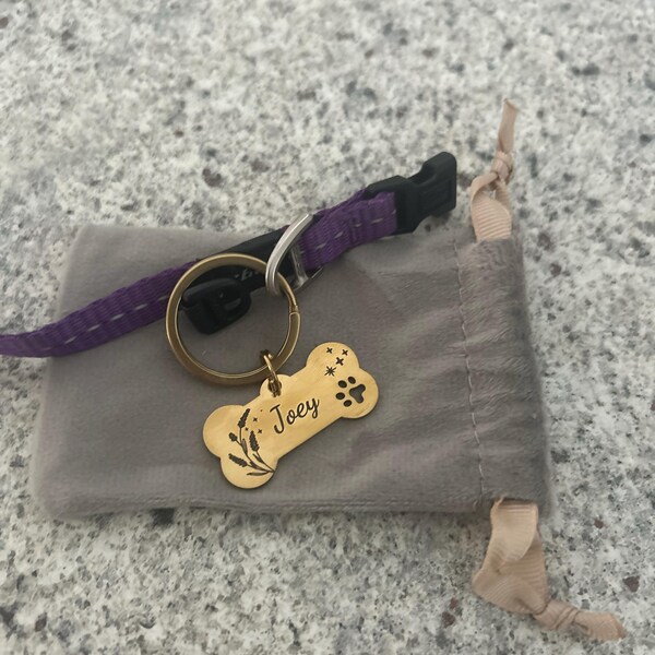Cute Dog Tag Personalized for Dog, Custom Bone Dog Tags, Dog Name Tags ...