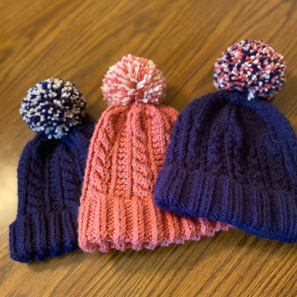 Gingerbread Hat Pattern (pdf) Cabled Hat Pattern - Etsy