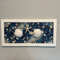 Ocean Wave Window/rustic Beach Wall Hanging/resin Wave Window/wave Art ...