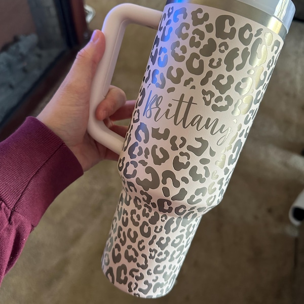 Stanley 40oz Tumbler- Full Tumbler Wrap Laser Engraved-cheetah/leopard ...