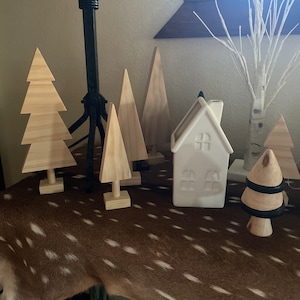 Christmas Trees, Large Free Standing Decorative Wooden Trees, Christmas ...