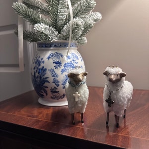 LARGE German Style Putz Sheep With XL Crown and 1940s Vintage - Etsy