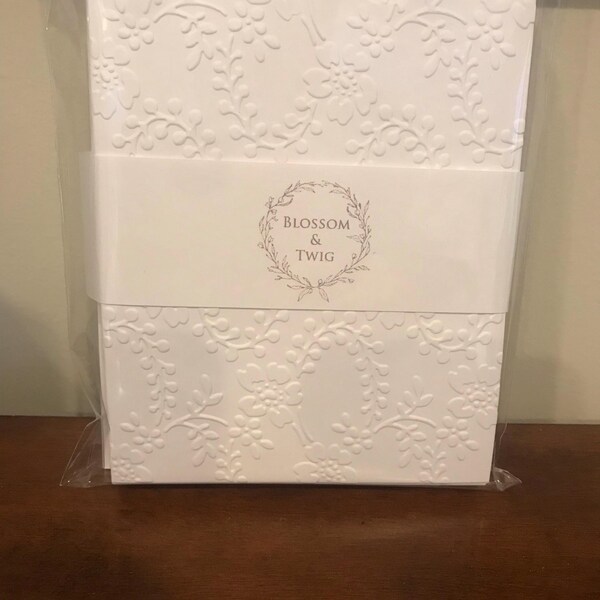 Embossed Note Cards, Vintage Style Note Cards, Note Card Set With ...