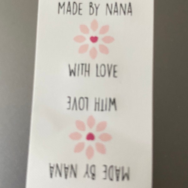 Fold-over Fabric Garment Product Tags for Handmade Items Customise With ...