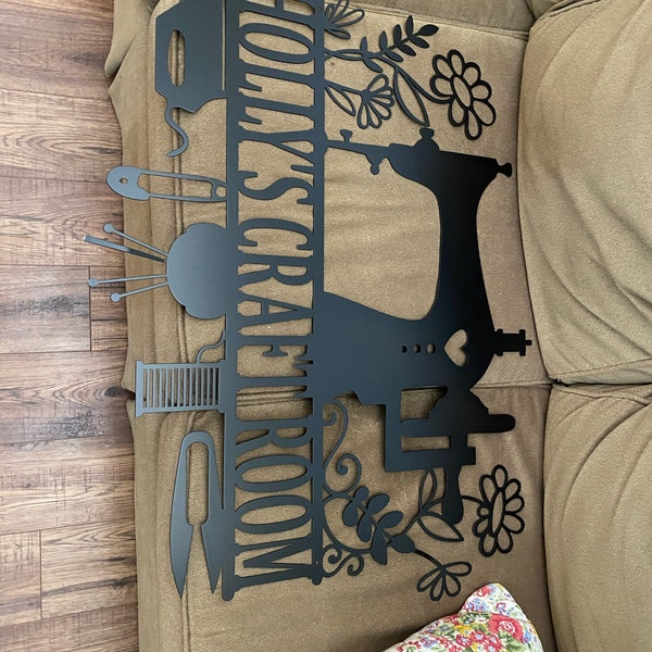 Sewing Room Sign, Personalized Sign, Sewing Sign. Metal Sewing Sign ...