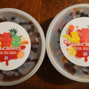 Custom Circle Chamoy Gummy Labels, Personalized Stickers - Etsy