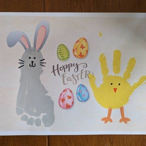 Bunny Chick / Footprint Handprint Hand Foot Art Craft / Hoppy Happy ...