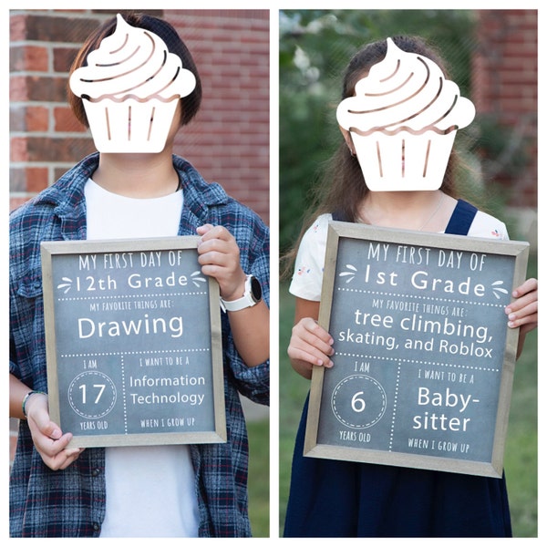 First Day of School Rustic Sign 10x12 - Etsy