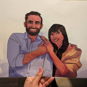 Custom Illustrated Portrait, Custom Couples Illustration, Commission ...