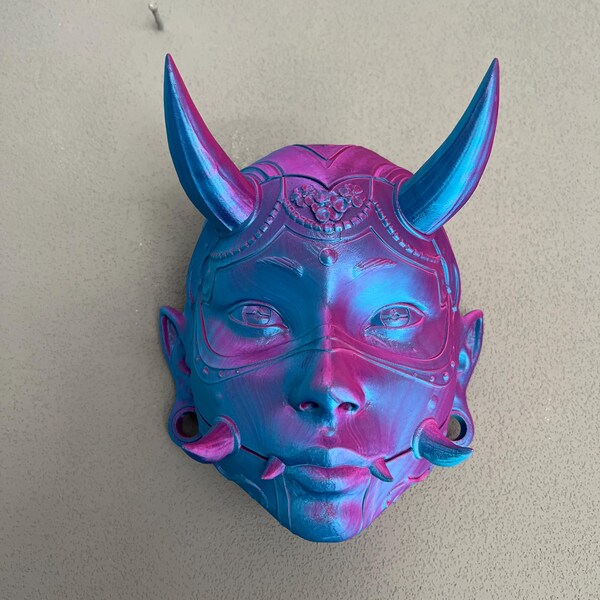 3 Size Traditional Japanese Hannya Mask Face Oni Demon Wall Mountable ...