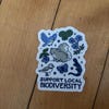 Support Local Biodiversity Clear Vinyl Stickers | Appalchia, Midwest ...