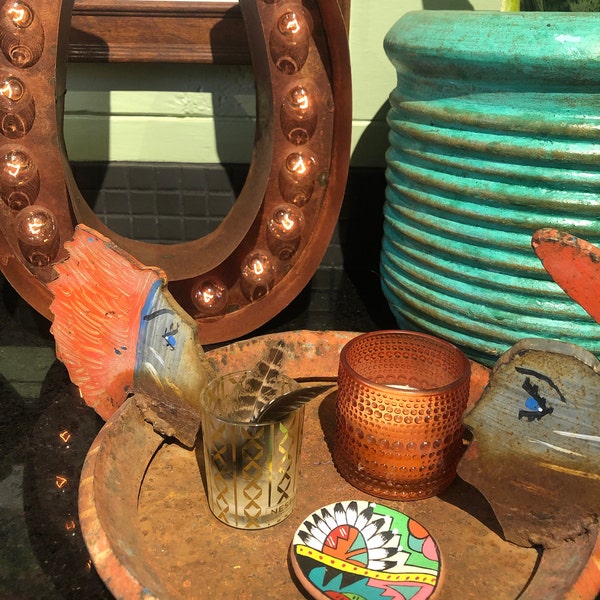 Navajo Chip Inlay Cuff Bracelet, Vintage, Turquoise and Coral, Delvin ...