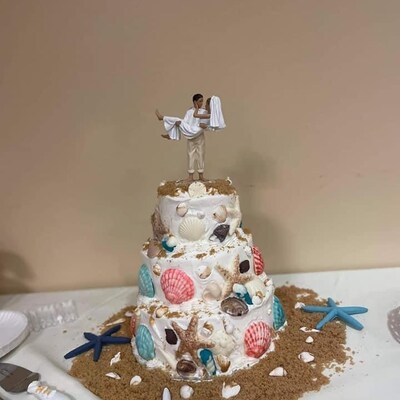 Sea Shell Fondant Topper 50pcs Beach Cake Topper Beach Cupcake Toppers ...